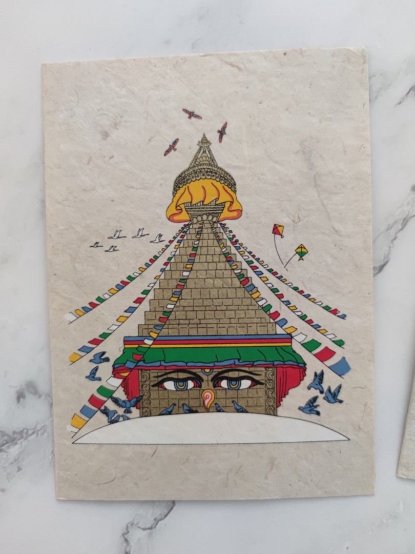 Special beautiful Tibetan Buddhism Card (Handprinted on handmade ...