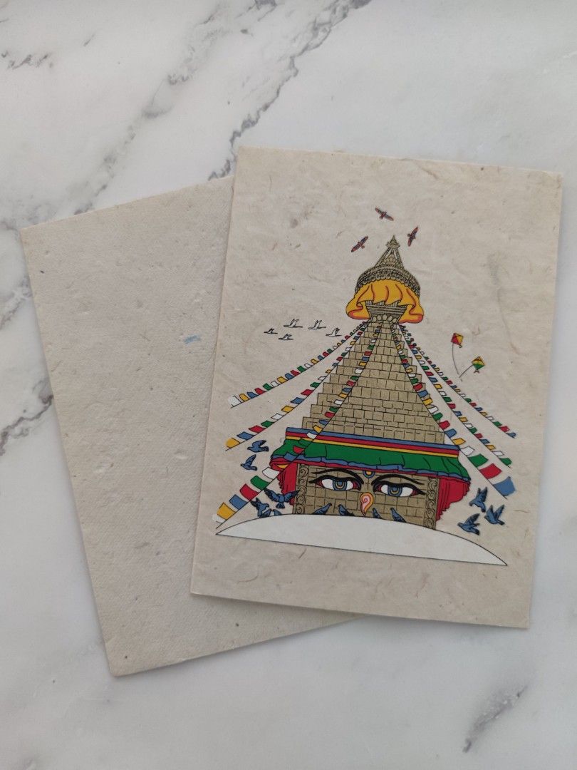 Special beautiful Tibetan Buddhism Card (Handprinted on handmade ...