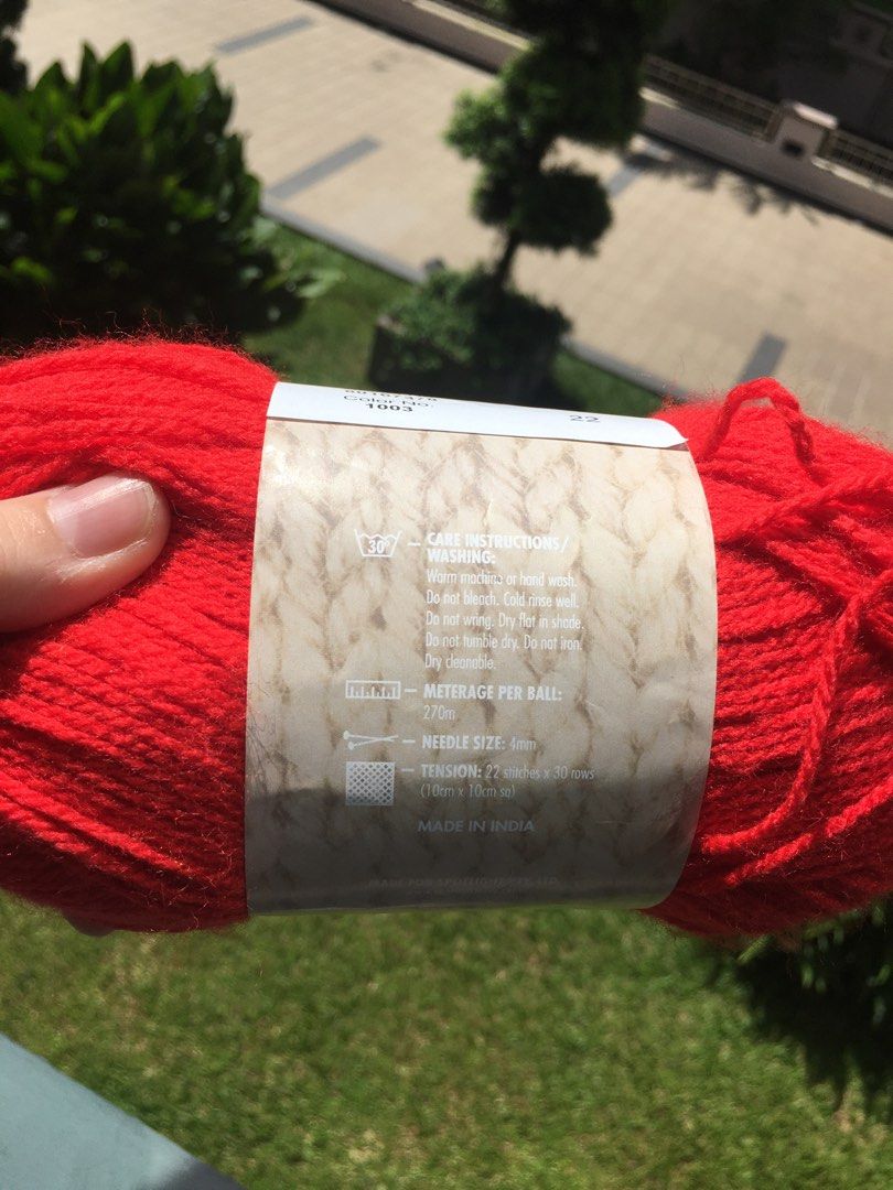 Spotlight 4 Seasons Red Marvel 8ply 100g 100% Acrylic Yarn, Hobbies ...