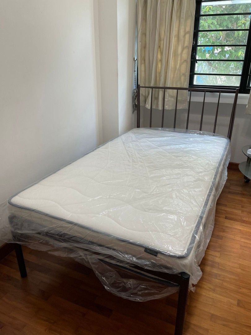 Super Single Bed Frame and Mattres, Furniture & Home Living, Furniture ...