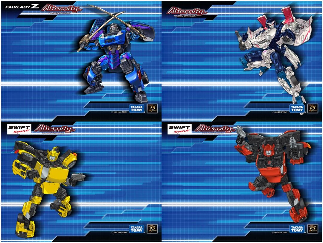 Takara Tomy Transformers Alternity A-02 Megatron A-03 Bumble Cliff A-04 ...