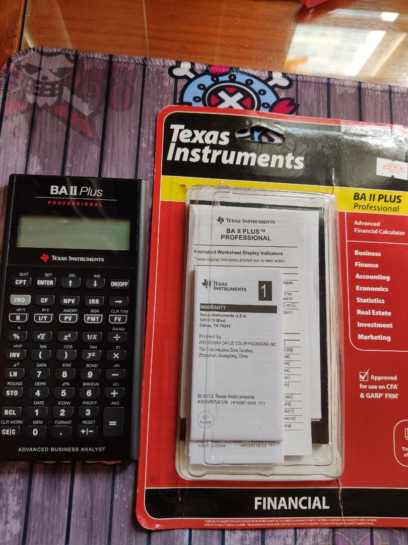 Texas Instruments BA II Plus Professional, Computers & Tech, Office ...