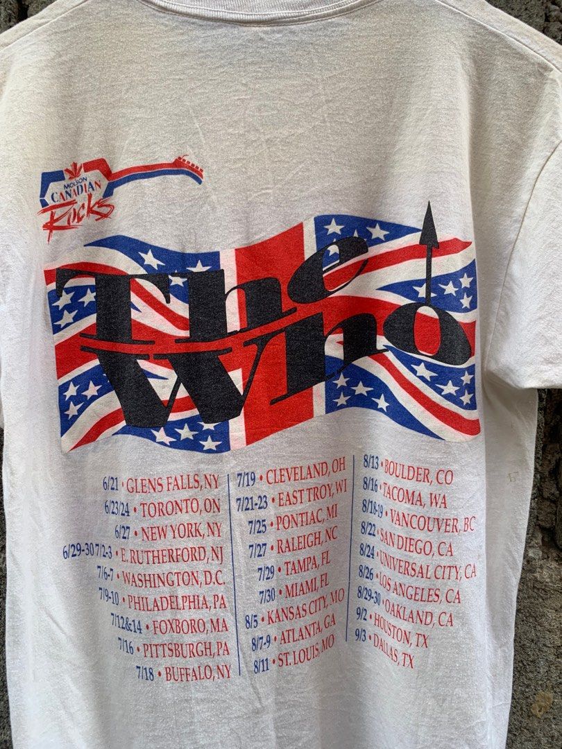 THE WHO Vintage Band tees 1989, Men's Fashion, Tops & Sets, Tshirts ...