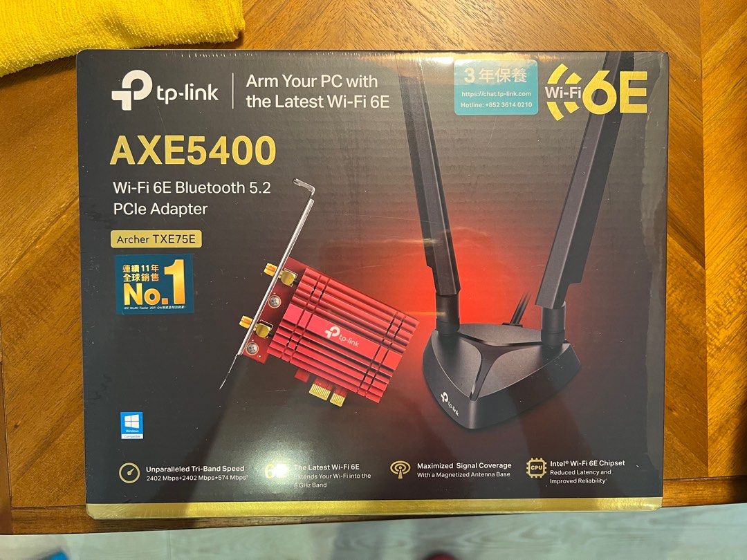 全新TP link AXE5400 Wi-Fi 6E Bluetooth 5.2 PCle Adapter, Archer TXE75E ...
