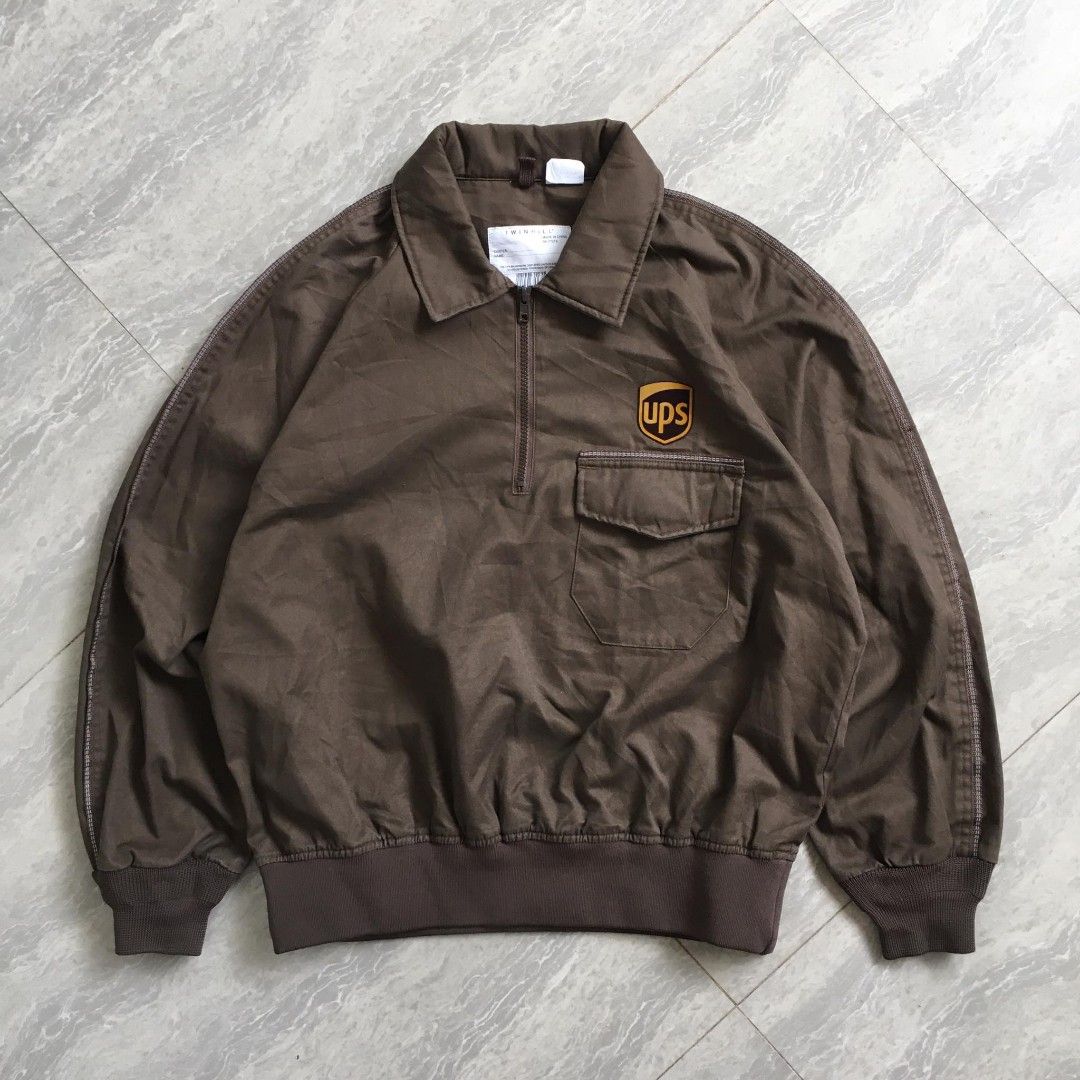 Vintage 90's UPS uniform Quartier Zip one pocket Jacket on Carousell