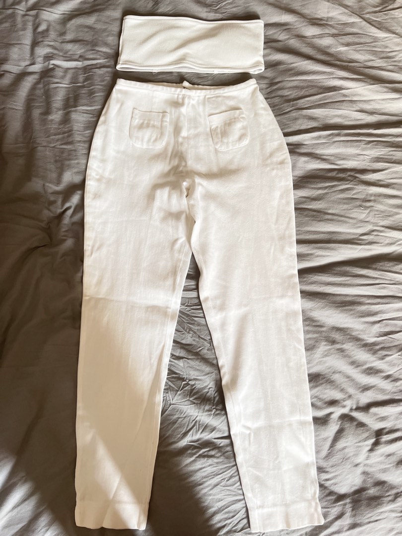Vintage White Trouser Pants, Women's Fashion, Bottoms, Other Bottoms on ...