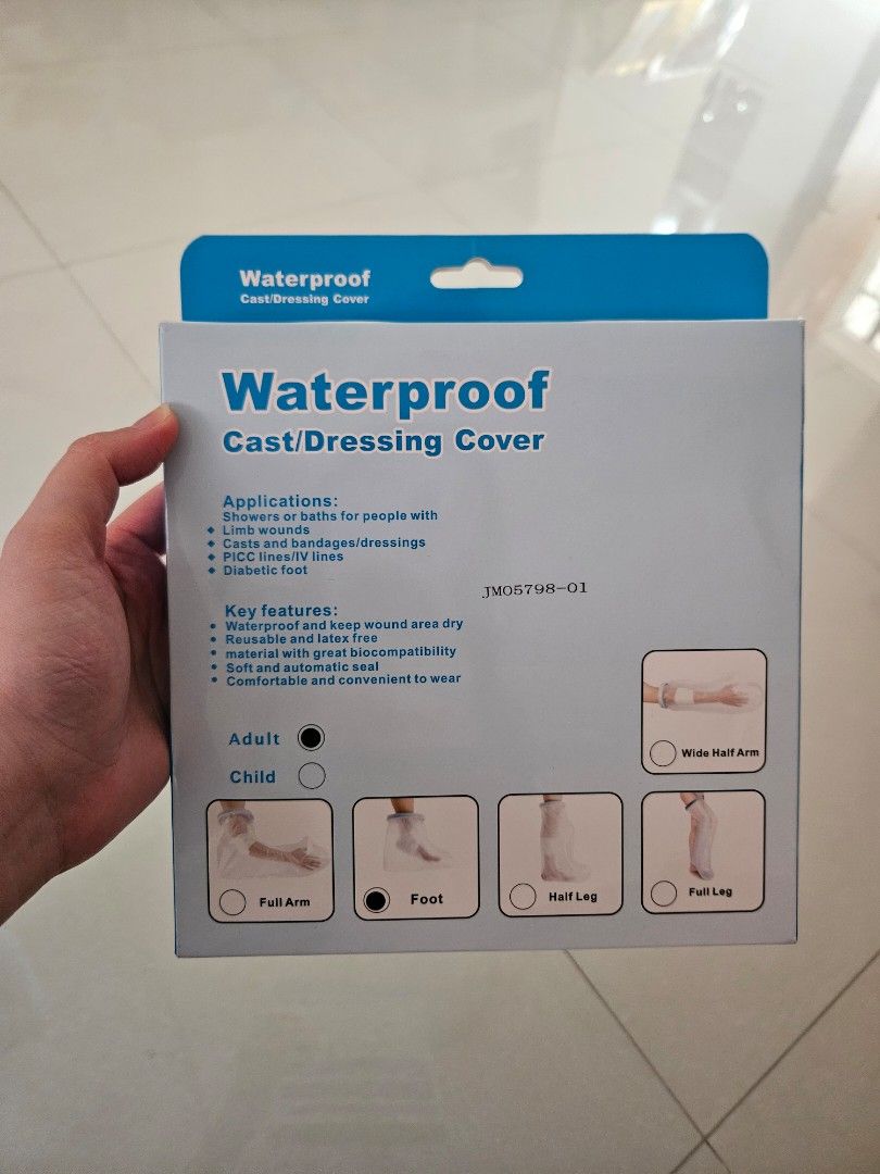Waterproof Cast/Dressing Cover, Health & Nutrition, Assistive ...
