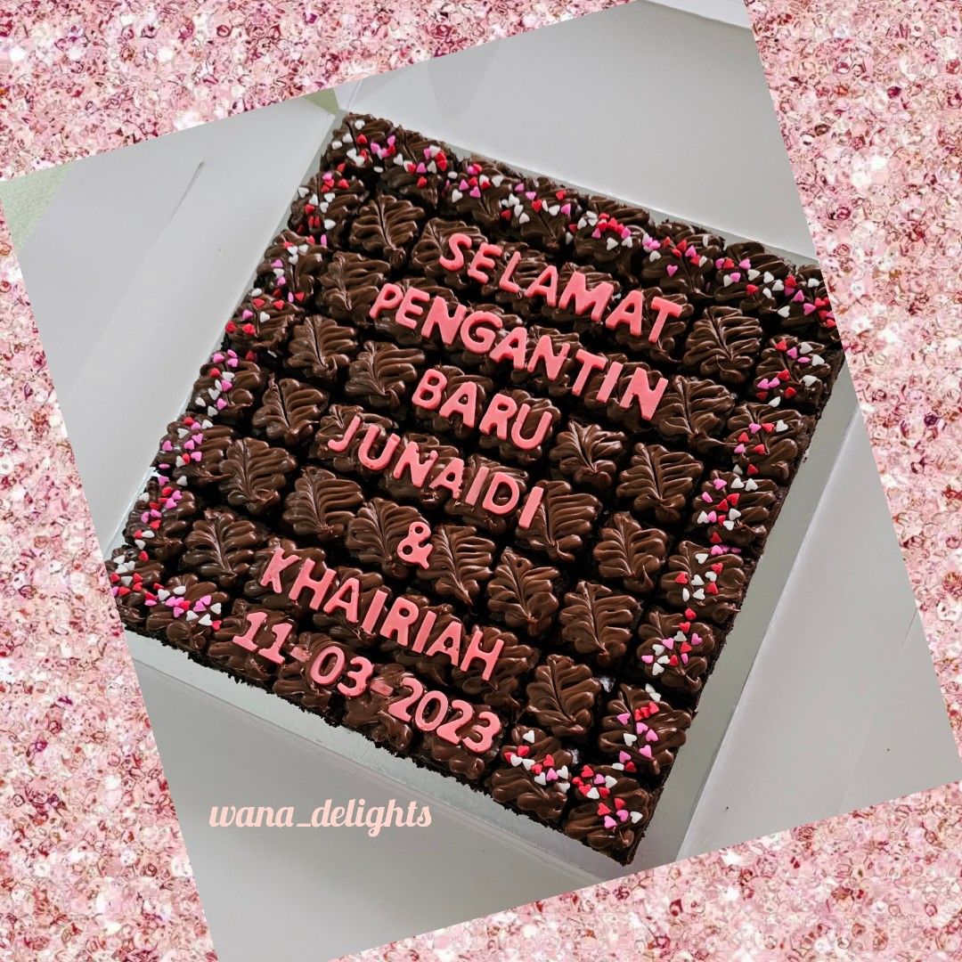 Wedding brownie, Food & Drinks, Homemade Bakes on Carousell