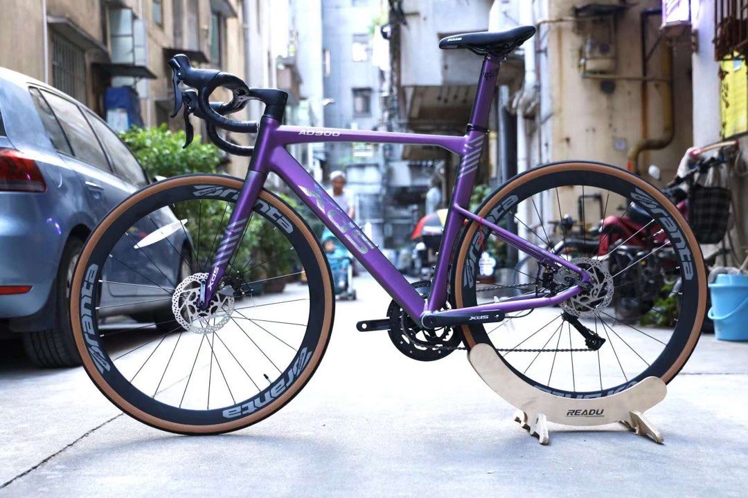 2023 XDS AD300 Alu frameset 9x2 18 speed Sensah |purple & chameleon green roadbike with branta ...