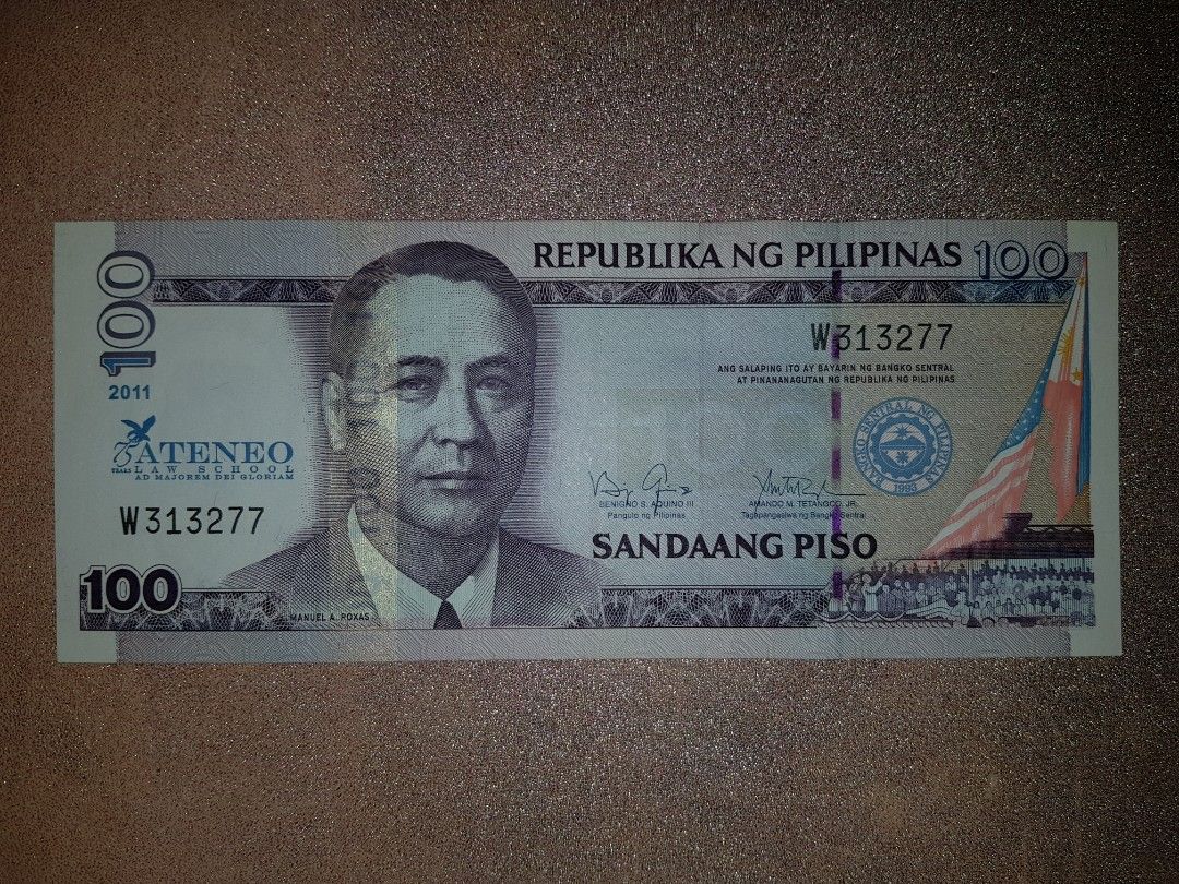 100 Peso Bill Ateneo Law School 75 Years, Hobbies & Toys, Memorabilia ...