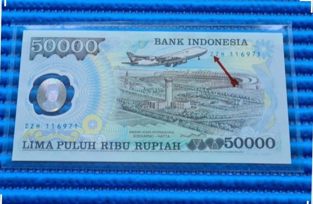 1993 Indonesia President Soeharto 50000 Rupiah Polymer Note ZZH 116971 ...