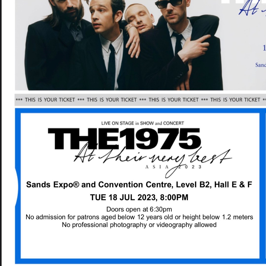 2x The 1975 At Their Very Best - Day 1, Tues 18 July, Tickets ...