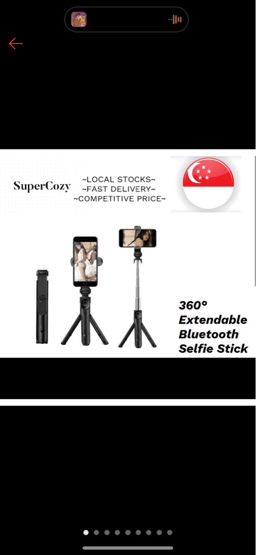 360° rotation phone tripod stand extendable + Bluetooth, Mobile Phones ...