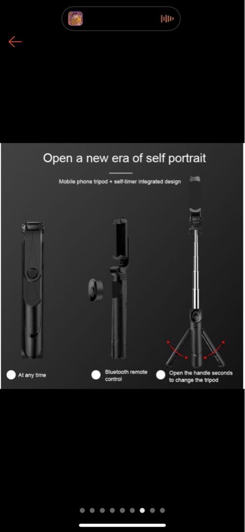 360° rotation phone tripod stand extendable + Bluetooth, Mobile Phones ...