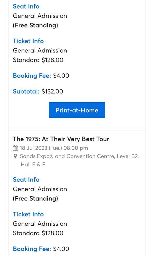 3 tix to the 1975 day 1, Tickets & Vouchers, Event Tickets on Carousell