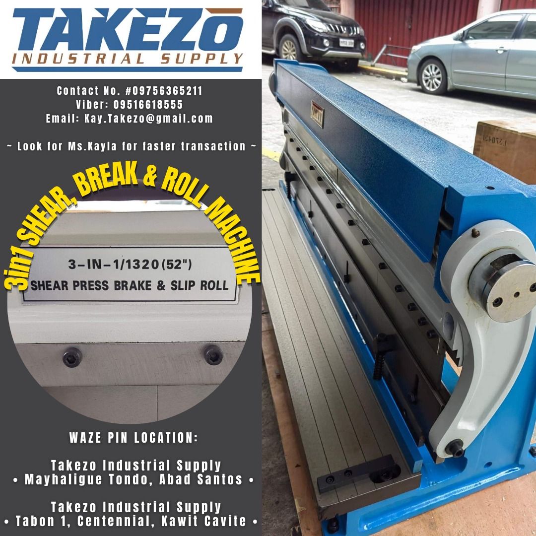 3IN1 SHEAR, BREAK & ROLL MACHINE, Commercial & Industrial, Construction ...