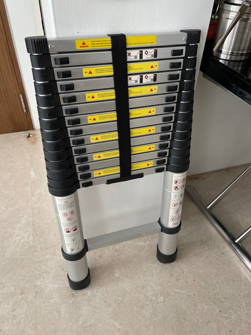 4m high high quality telescopic ladder, Furniture & Home Living, Home ...