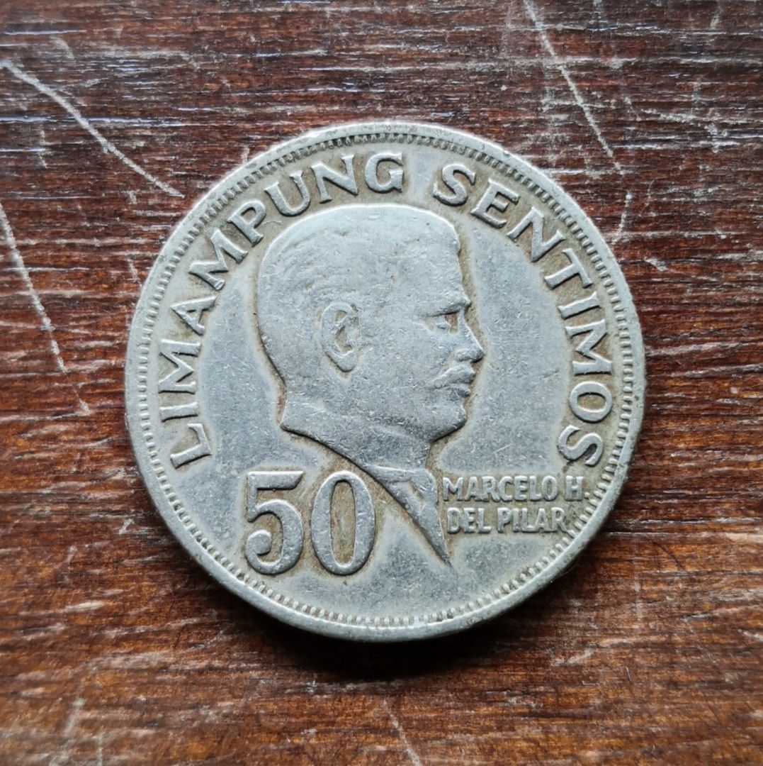 50 Sentimos (1967); Philippines (Demonetized 2 January 1998) *REPUBLIKA ...