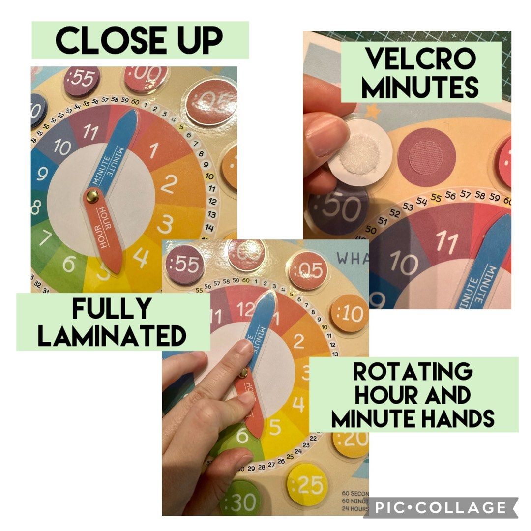 A4 clock - Tell Time (Learning Resources/ Busybook), Hobbies & Toys ...