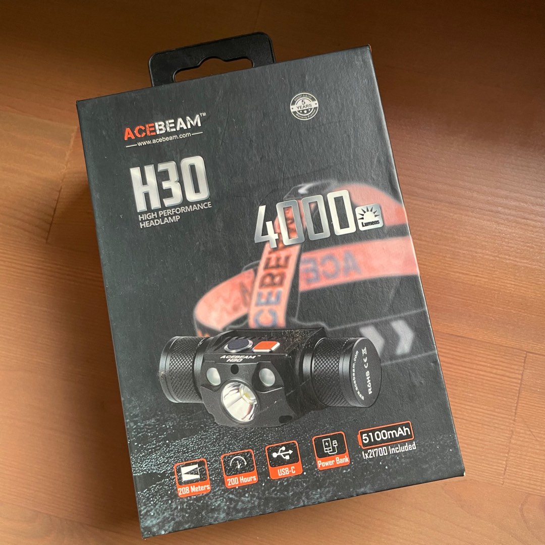 ACEBEAM H30 Headlamp 4000 Lumens, Car Accessories, Electronics & Lights ...