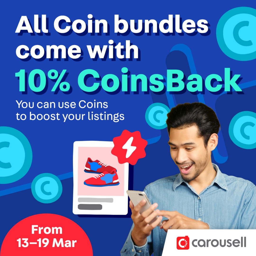 All Coin bundles come with 10% CoinsBack, Announcements on Carousell