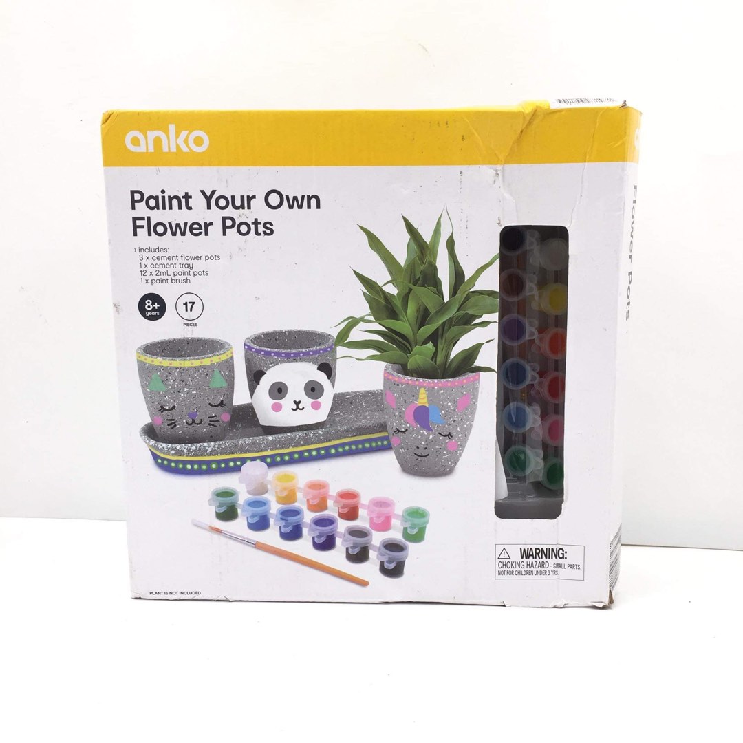 ANKO Paint Your Own Flower Pots Kit on Carousell