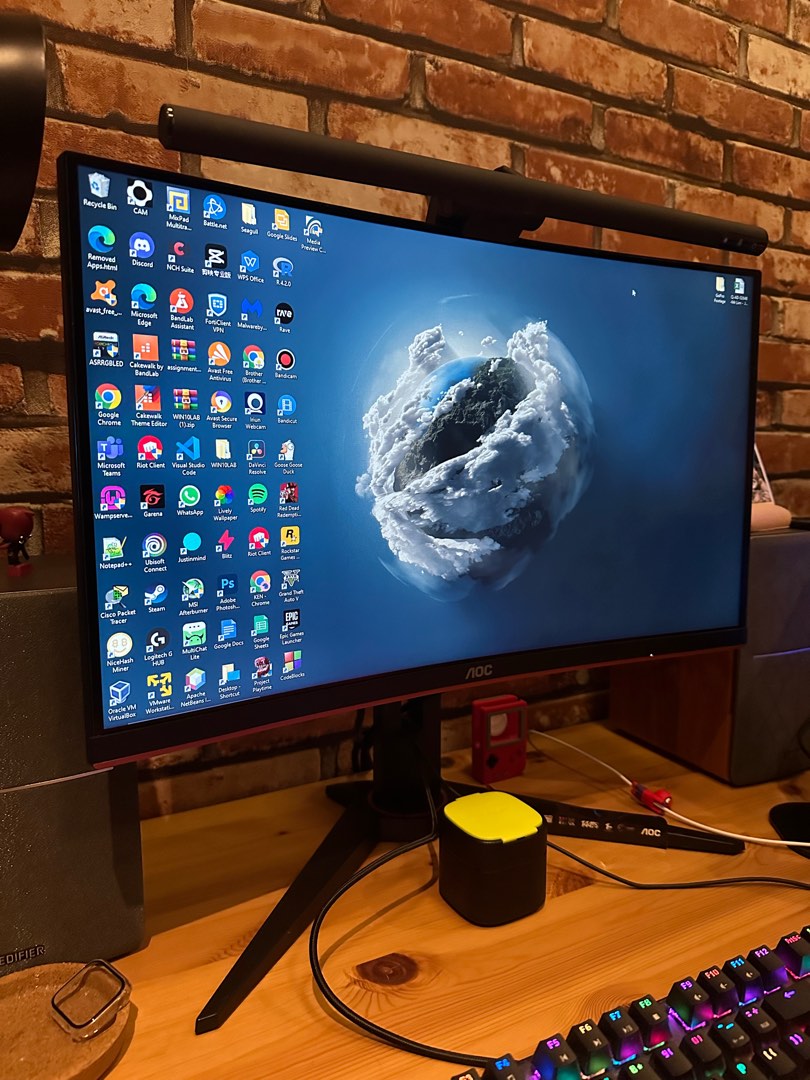 AOC 24” Curve Monitor Screen 144Hz 1ms, Computers & Tech, Parts ...