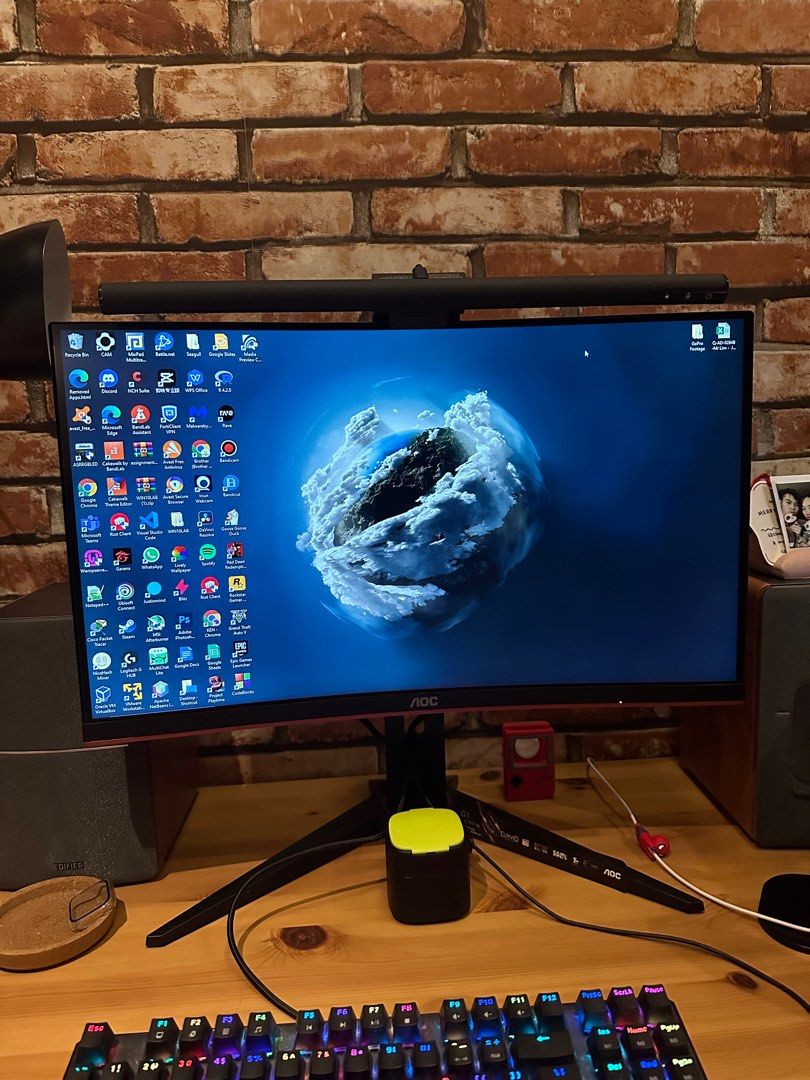 AOC 24” Curve Monitor Screen 144Hz 1ms, Computers & Tech, Parts ...