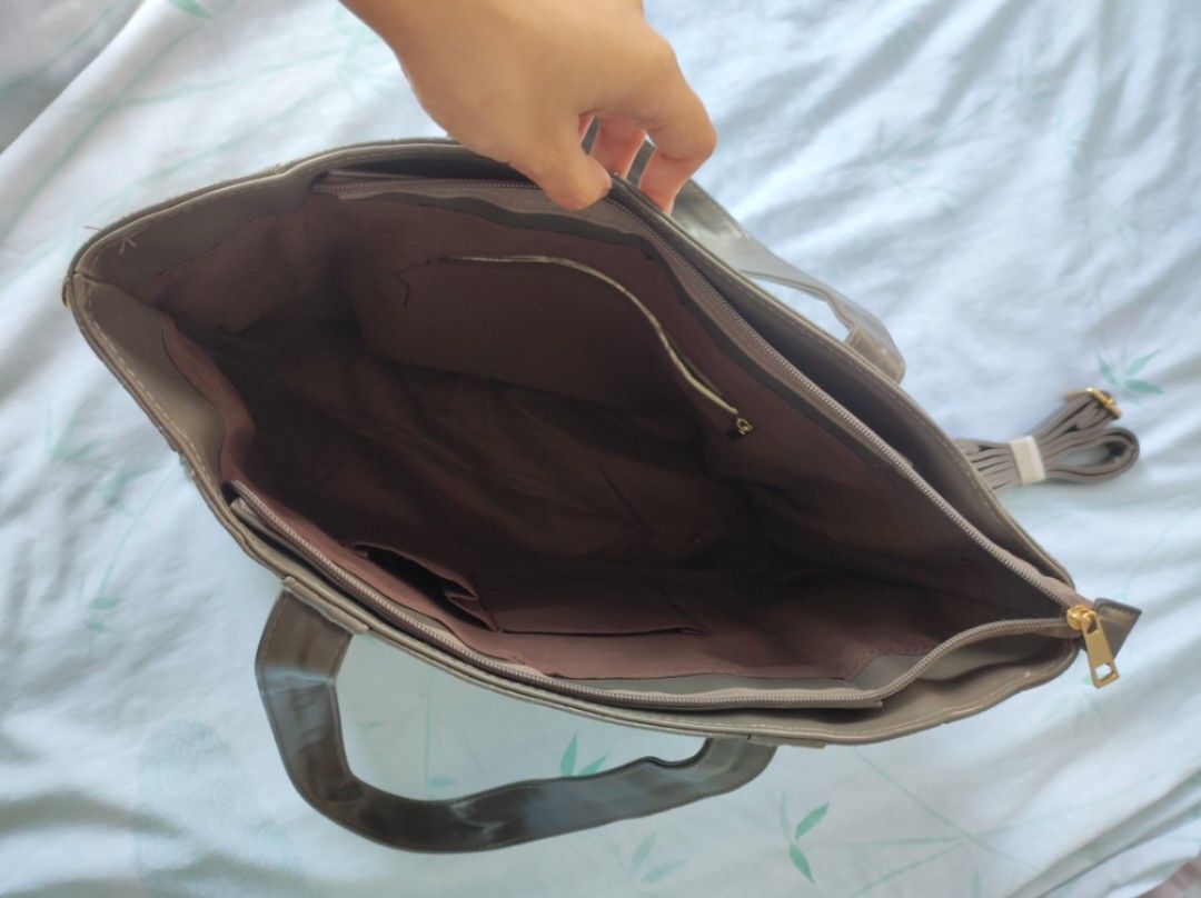 Arnaldo Bassini Gray Two Way Bag on Carousell