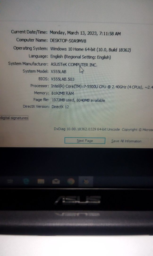 Asus i7 5th gen, Computers & Tech, Laptops & Notebooks on Carousell