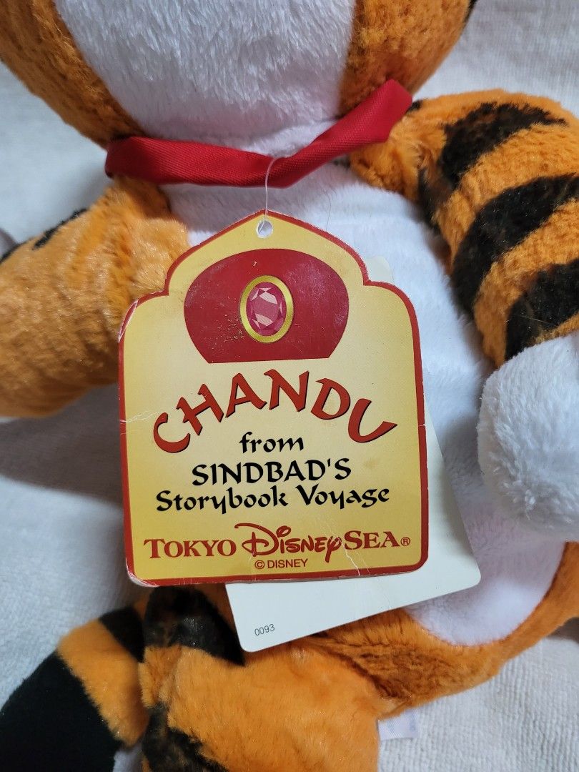 Authentic Tokyo Disney Resort Disney Sea Sindbad Chandu Tiger Beanie ...