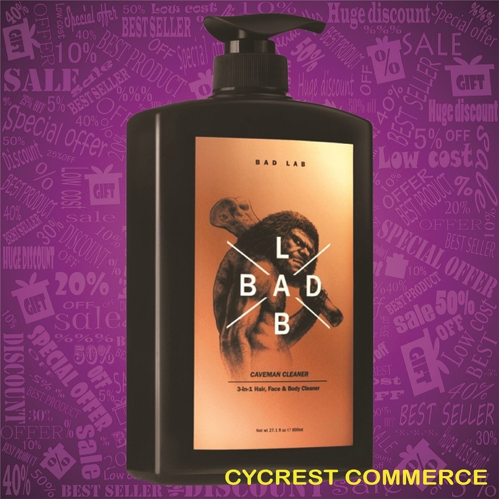 BAD LAB - Classic Caveman Cleaner 3in1 Hair, Face & Body Cleaner (800ml ...