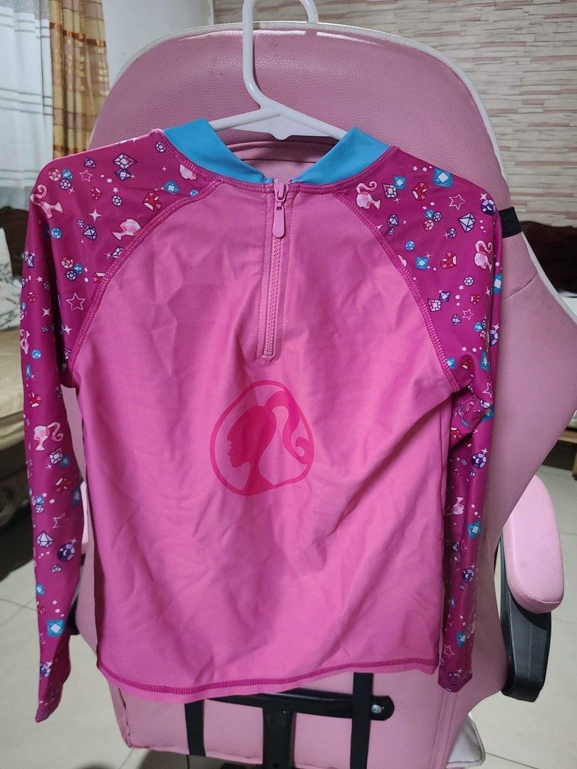 Barbie rashguard and shorts set on Carousell