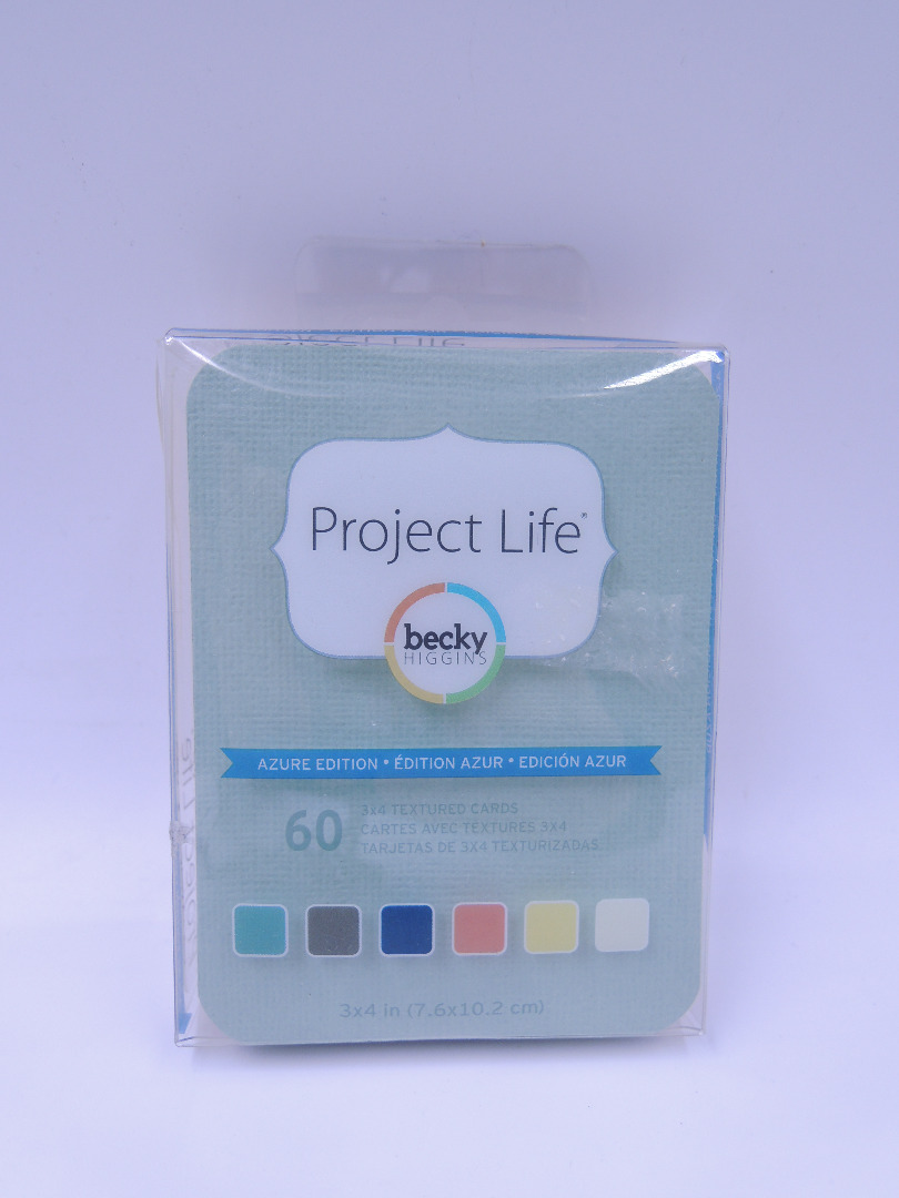 becky Higgins-Project Life Azure Edition 60 3x4 Textured Cards, 興趣及遊戲 ...