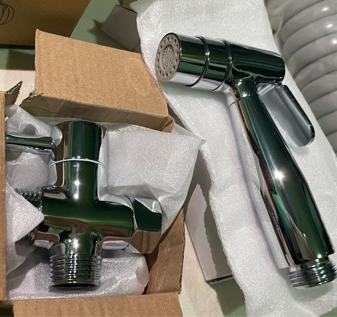 BNIB - 4pc Bidet Valve & Spray (dual mode) set with Open/Close Valve ...