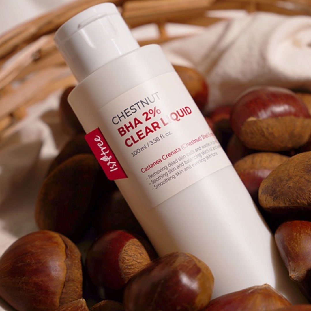 BNIB ISNTREE chestnut bha 2% clear liquid toner (100ml) pore tightening ...