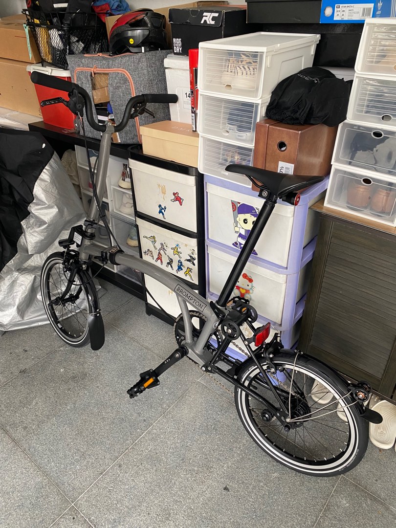 Brompton P Line H4L Storm Grey, Sports Equipment, Bicycles & Parts ...