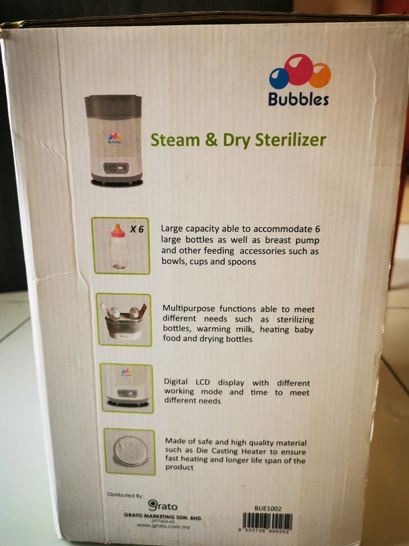 Bubbles Steam and Dry Sterilizer, Babies & Kids, Nursing & Feeding ...