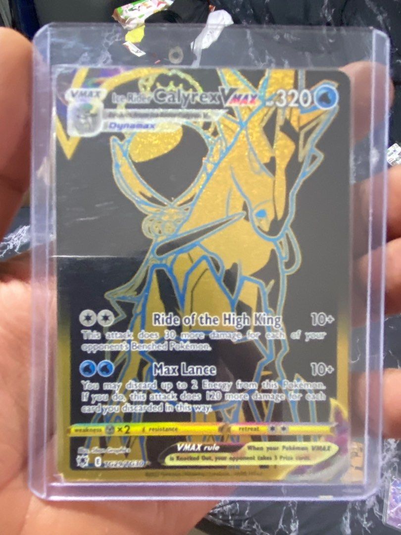 Calyrex VMaxes, Rayquaza Vmax Gold, Pikachu Vmax Gold Pokemon TCG ...