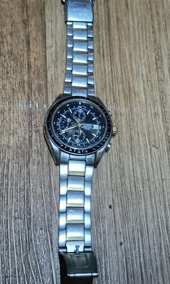 CASIO EDIFICE QUARTZ.., Men's Fashion, Watches & Accessories, Watches ...