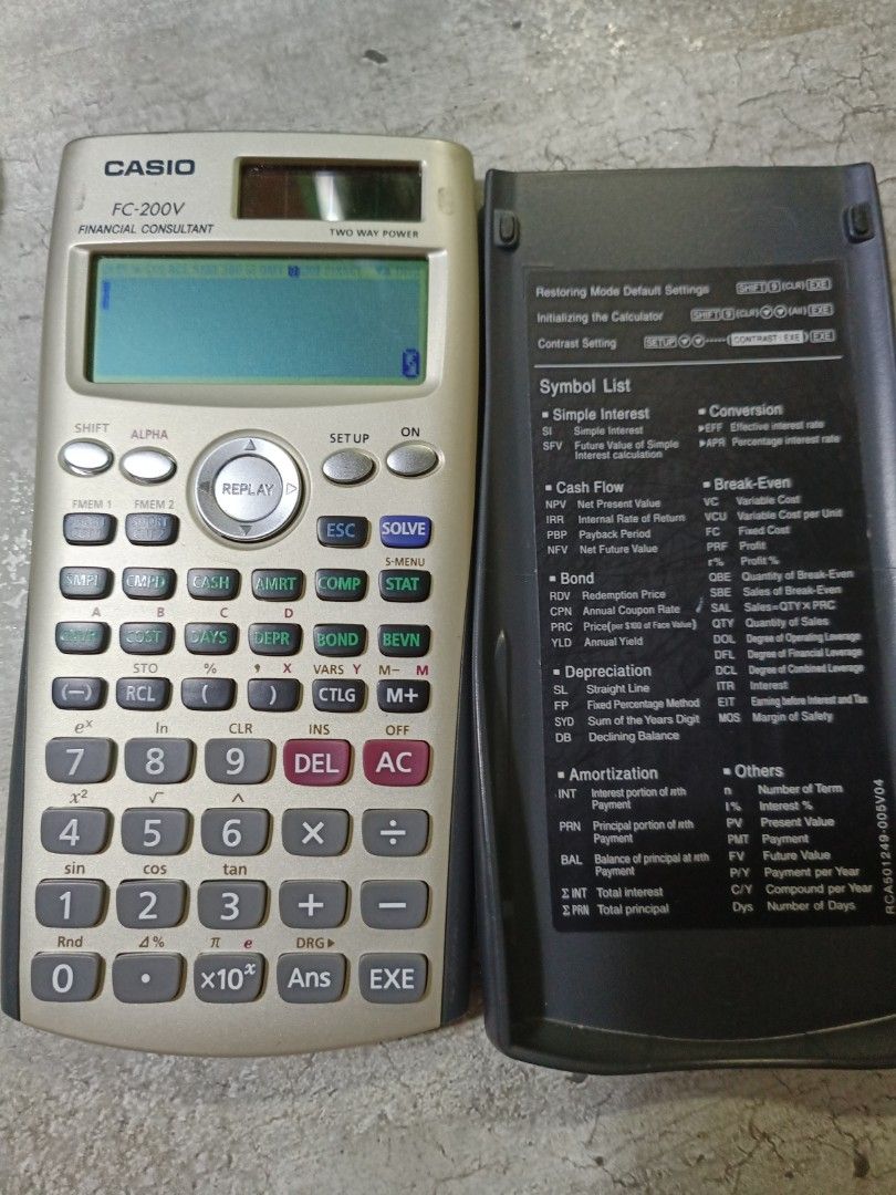 Casio FC-200V Financial Consultant, Computers & Tech, Office & Business ...