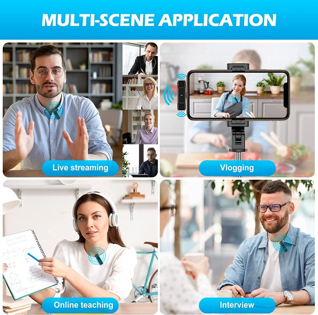 Circlwind Mini Microphone Lavalier Wireless Clip on Vlogging Microphone ...