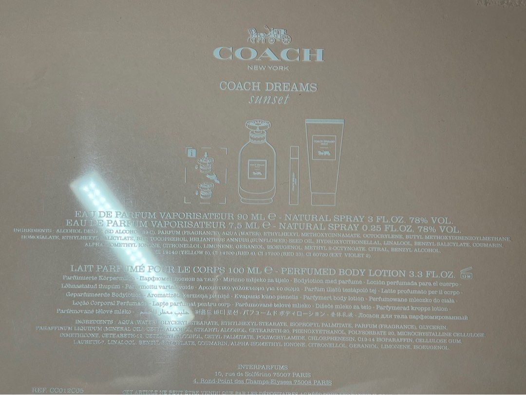 Coach Dream Sunset Set, Beauty & Personal Care, Fragrance & Deodorants ...