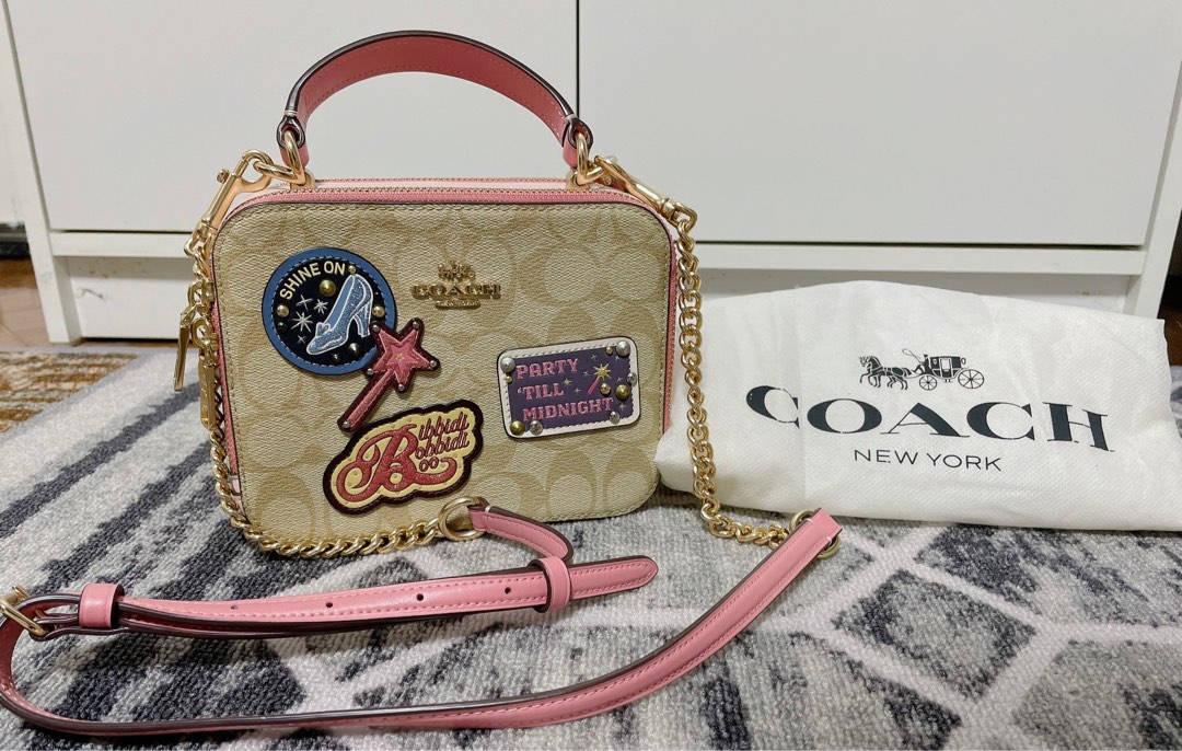 Coach x Disney crossbody box bag (Swap only), 名牌, 手袋及銀包 - Carousell