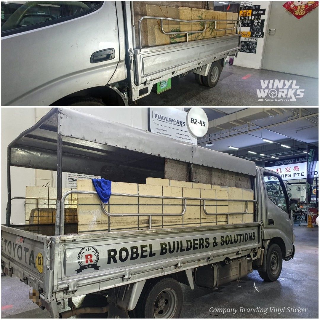 Commercial Lorry Company Branding Vinyl Sticker Application, Car ...