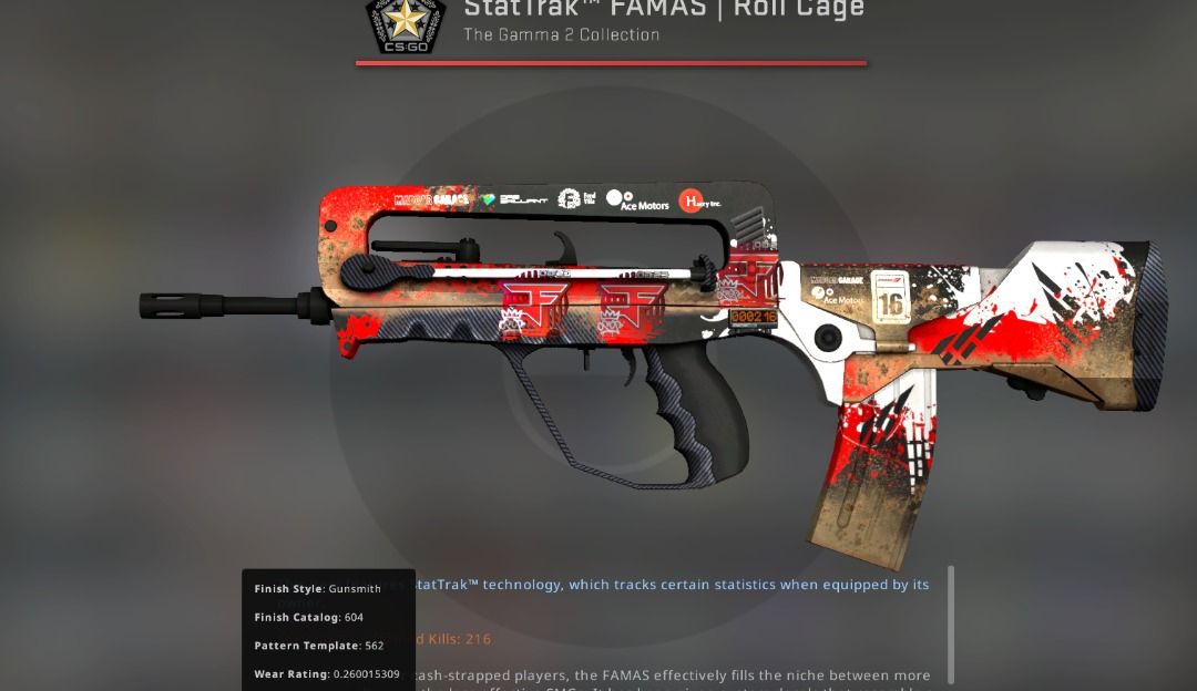 CSGO ST famas roll cage, Video Gaming, Gaming Accessories, In-Game Products on Carousell