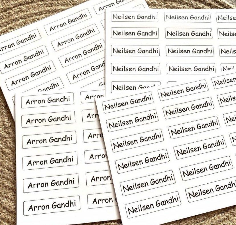 Custom Sticker Label Name Waterproof Free Add Name Logo Character ...