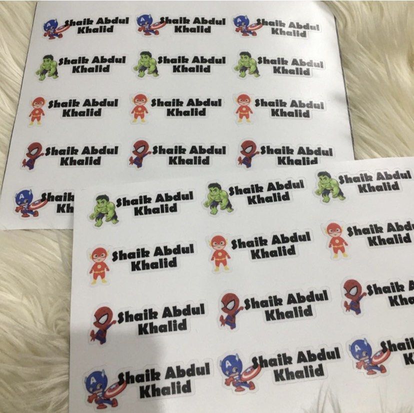 Custom Sticker Label Name Waterproof Free Add Name Logo Character ...