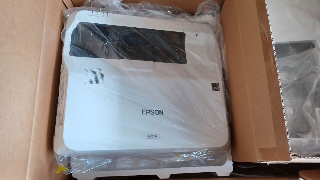 EPSON EB-1470Ui Laser Ultra Short Throw Wireless Interactive Full HD 3LCD Projector, TV & Home ...