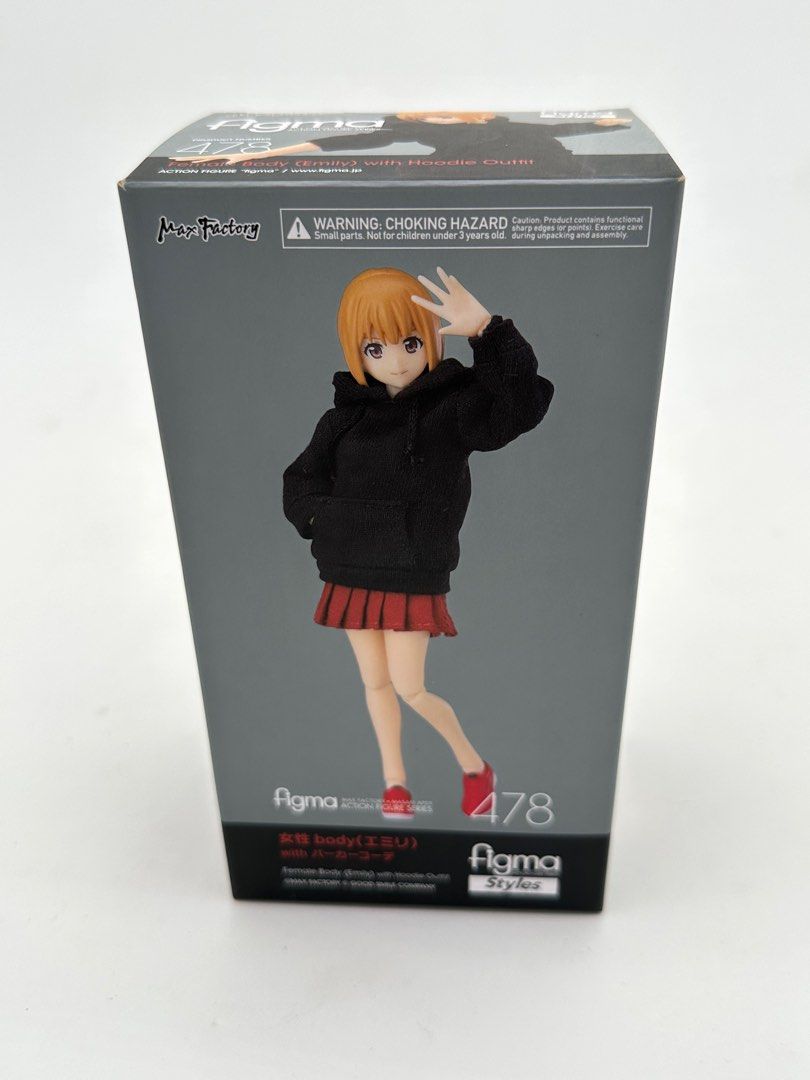 Figma 478 Styles Female Body (Emily) with Hoodie Outfit, Hobbies & Toys ...